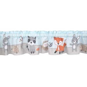 bedtime originals woodland friends window valance, multicolor