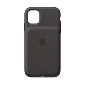 apple iphone 11 smart battery silicone case with wireless charging - black