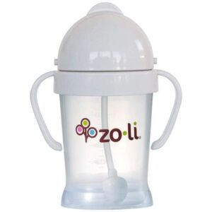 weighted straw cup | zoli bot straw sippy cup ash grey, most loved training cup, toddler transition cup, sippy cup with handles