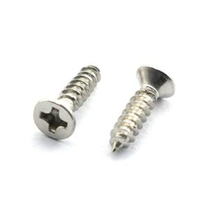 pro bamboo kitchen 100pcs 304 stainless steel flat head phillips wood screw #4 x 1/2" half countersunk head self tapping screw