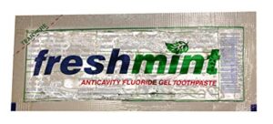 freshmint® 500 individual packets of 0.28 oz. single use clear gel anticavity fluoride toothpaste