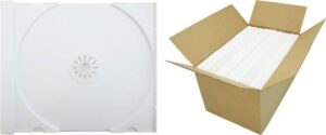 solid white standard cd trays - #cdir80sw - 400 trays