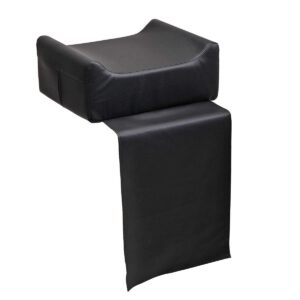 pennynana barber shop child booster seat cushion u-shaped pvc leather seat cushion beauty salon spa massage equipment for styling chair, black