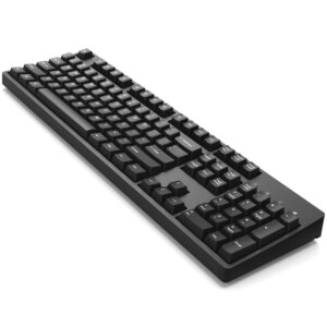 hello ganss mechanical gaming keyboard with numeric keypad - cherry mx blue, wired keyboard - programble - pbt double-shot keycaps - us english/qwert - black