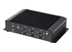 kingdel i5 8th gen. cpu desktop computer, office computer with 8gb ram, 128gb ssd, 6xcom, 4xusb 3.0, 4xusb 2.0, 2xlan, gpio, hd port, vga, fanless