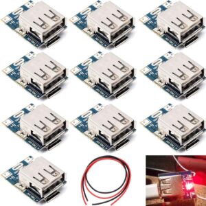 daoki 10pcs 5v battery charging protection board 1a boost step up power supply module 134n3p lithium battery li-ion charger board for diy led display usb and micro port