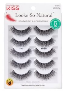 kiss looks so natural lashes flirty 5 pairs (pack of 3)