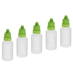 othmro 10pcs 0.7oz pe plastic bottles lab eye dropper bottles 20ml squeezable eye liquid dropper bottles small mouth drop bottles liquid sample seal storage bottles with green cap for travel kitchen