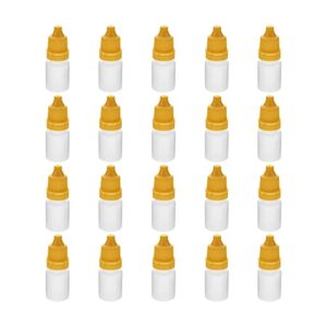 othmro 20pcs 0.2oz lab dropping bottles 5ml pe plastic bottles lab eye dropper bottles squeezable eye liquid drop bottle small mouth drop bottles sample seal storage bottles with yellow cap for travel