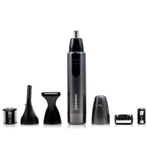 urbaner beard trimmer for men, waterproof grooming kit, portable nose and ear hair clippers, 6 pieces set, battery included, mustache trimmer gift for men, mb-980