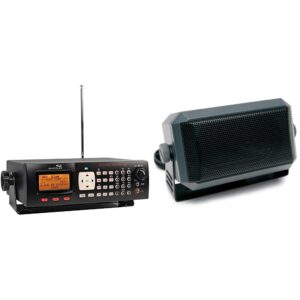 whistler ws1065 desktop digital scanner bundle with roadpro rpsp-15 universal cb extension speaker with swivel bracket, 2-3/4 x 4-1/2", black