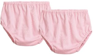 made in usa 2-pack baby girls and baby boys unisex diaper covers bloomers soft cotton, pink/pink, 3t