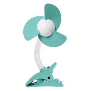 dreambaby deluxe ezy-fit clip on fan with soft fins - perfect for strollers, cribs, wheelchairs, beach, pool, much more! (aqua)