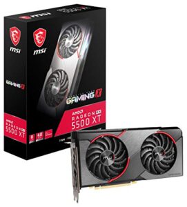 msi gaming radeon rx 5500 xt boost clock: 1845 mhz 128-bit 8gb gddr6 dp/hdmi dual torx 3.0 fans crossfire freesync vr ready graphics card (rx 5500 xt gaming x 8g)