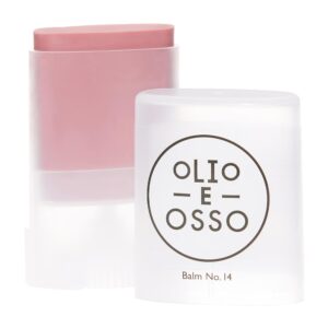 olio e osso - natural lip + cheek balm | natural, non-toxic, clean beauty (no. 14 dusty rose, 0.35 oz | 10 g)