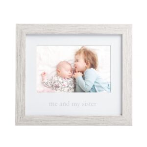 kate & milo rustic me & my sister frame, sibling keepsake, ideal little or big sister gift, gender neutral nursery decor