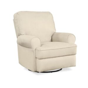 baby relax kenzie swivel glider recliner chair, nursery furniture, beige