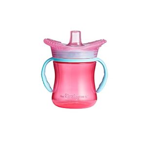 the first years senseables teethe-around silicone sensory trainer cup, 7 oz - pink