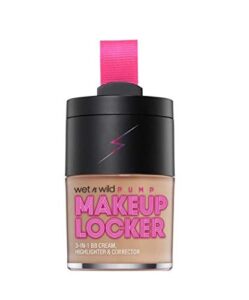 wet n wild makeup locker- 3-in-1 sheer bb cream, highlighter & corrector (175a light medium)