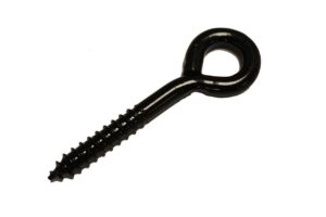 3/8" x 4 1/2" black lag screw eye (4)