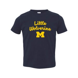 ugp campus apparel ts1224 - michigan wolverines little wolverine toddler t shirt - 4t - navy