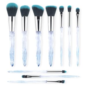 professional makeup brush, acrylic diamond handle make up brushes series for full face foudation blush eyeshadow concealers powder transparent beauty tools