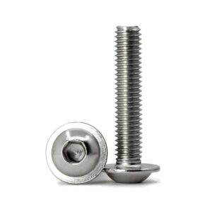 m8-1.25 x 20mm flanged button head socket cap screws, stainless steel 304, allen socket drive,full thread, machine thread,quantity 10