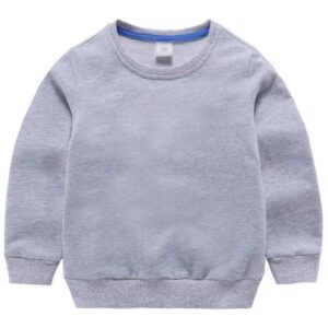 aiwuhe toddler boys girls solid pullovers sweatshirt long sleeve t-shirt kids cotton crewneck thin tops blouse 2t gray 90