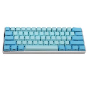 ymdk 61 ansi custom 60% keycaps oem profile thick pbt keycap set suitable for cherry mx switches mechanical gaming keyboard (only keycap) (dark-light blue side print)