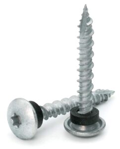 low profile mechanical galvanized roofing screws - #10 x 1" qty 100