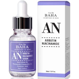 arbutin 5% serum for face with niacinamide 5% - treating pigmentations, melasma, dark spot corrector, prevent skin discolouration, 1 fl oz (30ml)