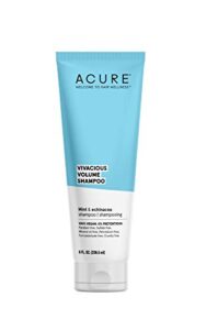 acure vivacious volume shampoo | revitalize and volumize: mint and echinacea infused regimen for fine, fragile hair, 8 fl oz