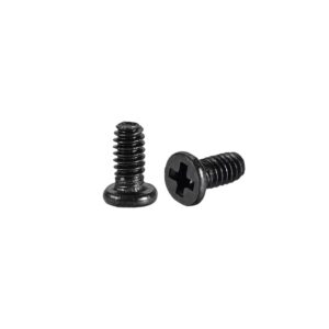 uxcell m1.4x3mm phillips screw fastener black 2.5mm dia screw head for laptop pc tv fan switch 200pcs