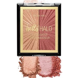 wet n wild megaglo blushlighter, blendable blush & highlighter set, shimmery metallic finish, flash me