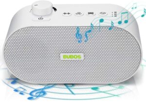 bubos white noise machine, sound machine for sleeping & relaxing, 26 non-looping hifi smooth sounds, 3 auto-off timer, portable, sleep therapy for home, office, baby, kid,pets, usb or ac powered