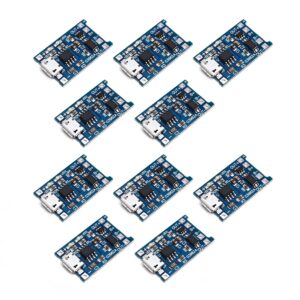 songhe tp4056 charging board module micro usb 5v 1a 18650 li-ion lithium battery charger module with protection dual functions (10pcs)