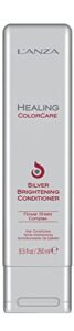 l'anza healing colorcare silver brightening conditioner, for silver, gray, white, blonde & highlighted hair, boosts shine and brightness while healing, controls unwanted warm tones