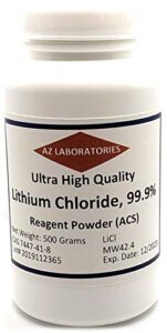 lithium chloride powder / 500 grams/crystals/reagent acs grade / 99.9% / usa made/same day ship!