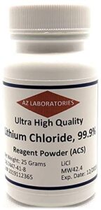 lithium chloride powder / 25 grams/crystals/reagent acs grade / 99.9% / usa made/same day ship!