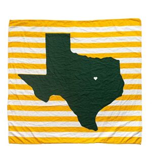 twig & bale waco texas baby blanket organic cotton muslin swaddle blanket - 47" x 43" - fans of baylor baby gift for boys girls newborn receiving