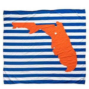 twig & bale gainesville florida baby blanket organic cotton muslin swaddle blanket - 47" x 43" - fans of florida gators baby gift for boys girls newborn receiving blankets