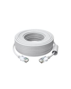 zosi 100ft (30 meter) ethernet cable, cat5e patch cable, rj45 network cord for poe camera nvr system, ip camera, switch, router, computer, modem and more(gray color)