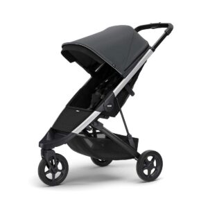 thule spring stroller - compact baby stroller perfect for everyday use - features 5-point harness, lightweight and compact design, vented canopy with see-through mesh