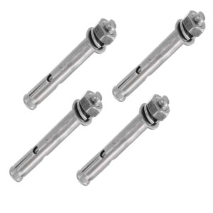 mromax m8x80mm 304 stainless steel expansion bolts hex nuts sleeve anchor fastener for fence home installation air conditioning 4pcs