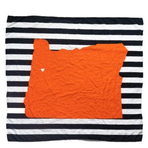 twig & bale 47" x 43" fans of oregon state beavers organic cotton muslin baby blanket - inspired osu beavers baby gift for boys girls newborn swaddle blanket