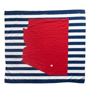 twig & bale tucson arizona baby blanket organic cotton muslin swaddle blanket - 47" x 43" - fans of arizona wildcats baby gift for boys girls receiving blankets