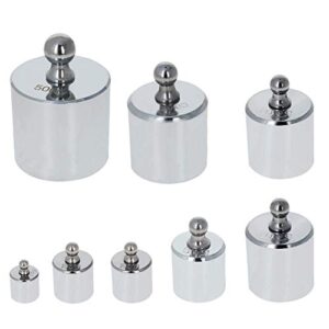 utoolmart calibration weight set 2kg in total (10g 20g 20g 50g 100g 100g 200g 500g x 2set) m2 precision chrome plated steel for digital balance scales 2 set