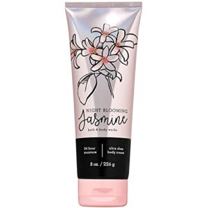 bath and body works night blooming jasmine ultra shea body cream 8 ounce, 2020 limited edition