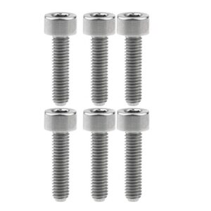 wanyifa titanium ti m3 x 6 8 10 12 15 18mm din912 hexagon square head bolt screws pack of 6 (titanium,m3x12mm)