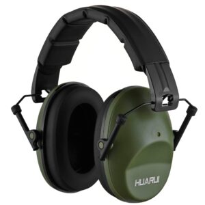 huarui noise canceling ear muffs, shooting ear muffs,shooters ear protection (green)